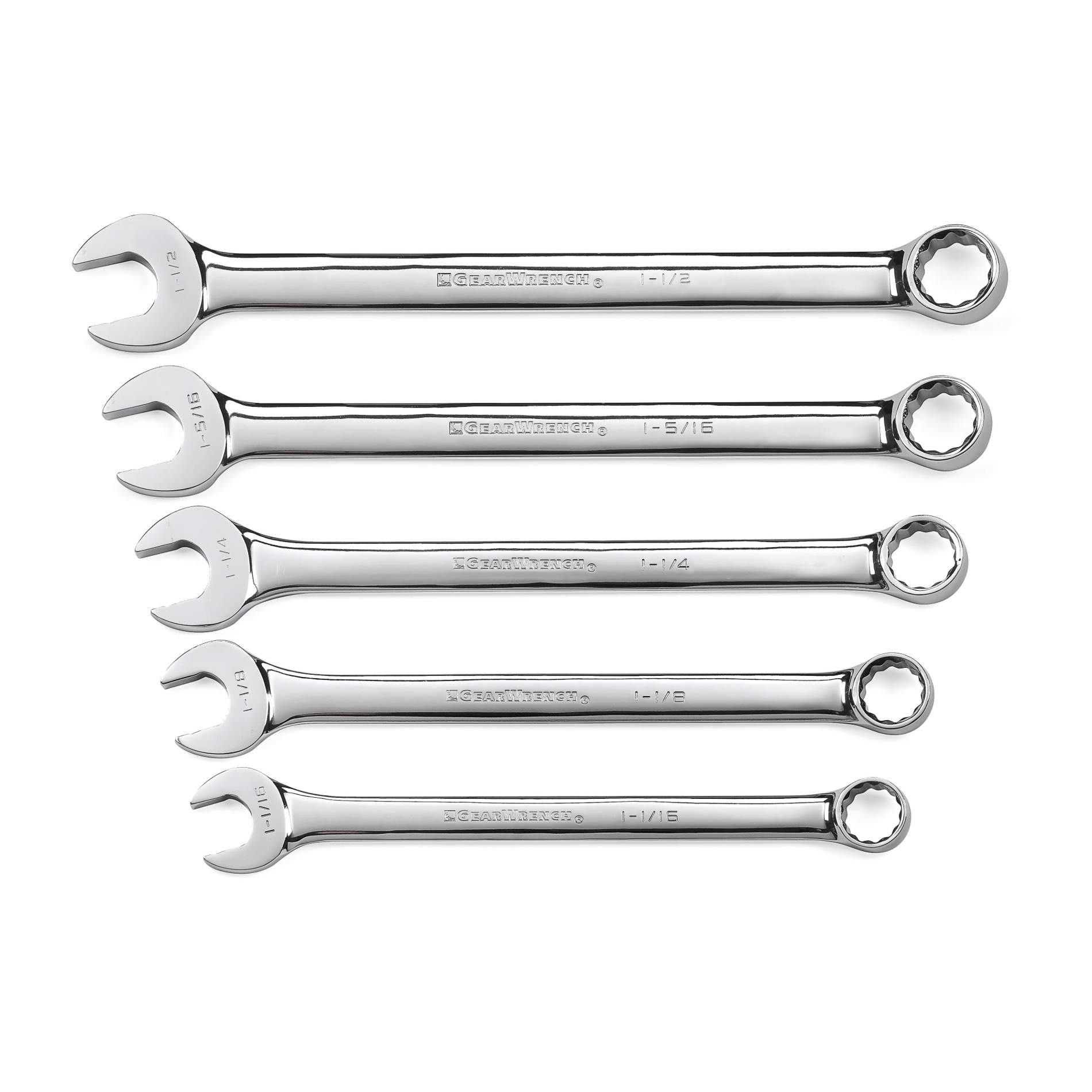 GEARWRENCH 5Pc 12-Point SAE Long Pattern Combination Wrench Set ...
