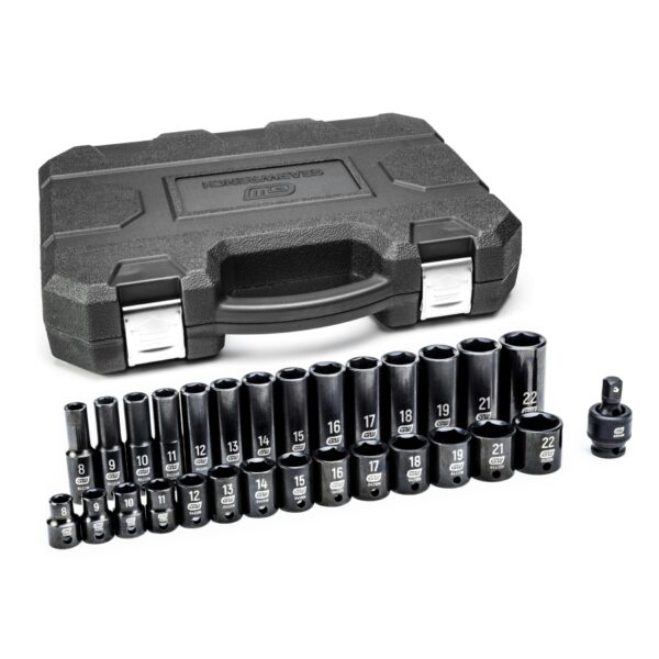 GEARWRENCH 29Pc 3/8in. Drive Metric Standard & Deep Impact Socket Set ...